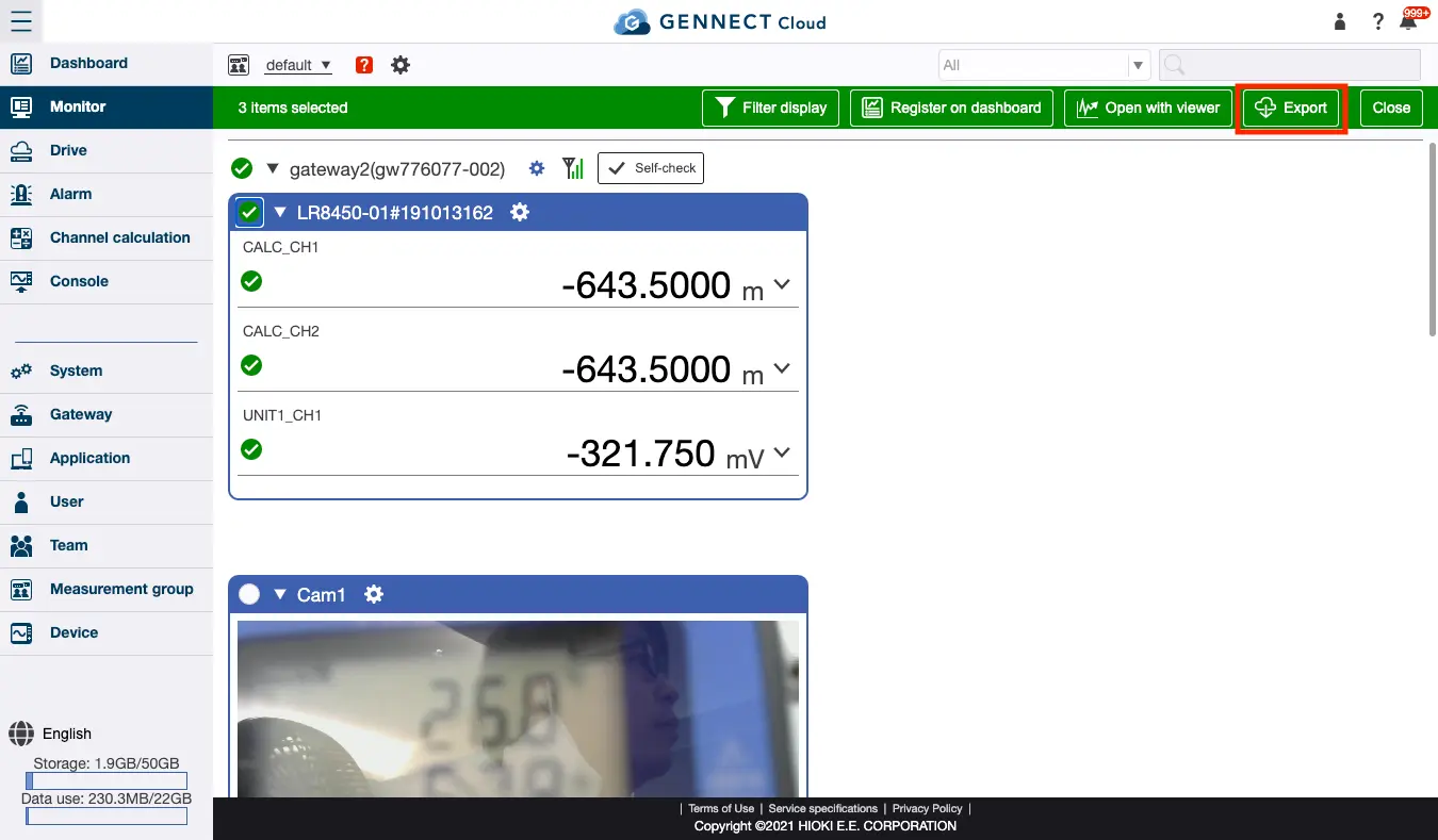 导出GENNECT获取的数据 | GENNECT Cloud