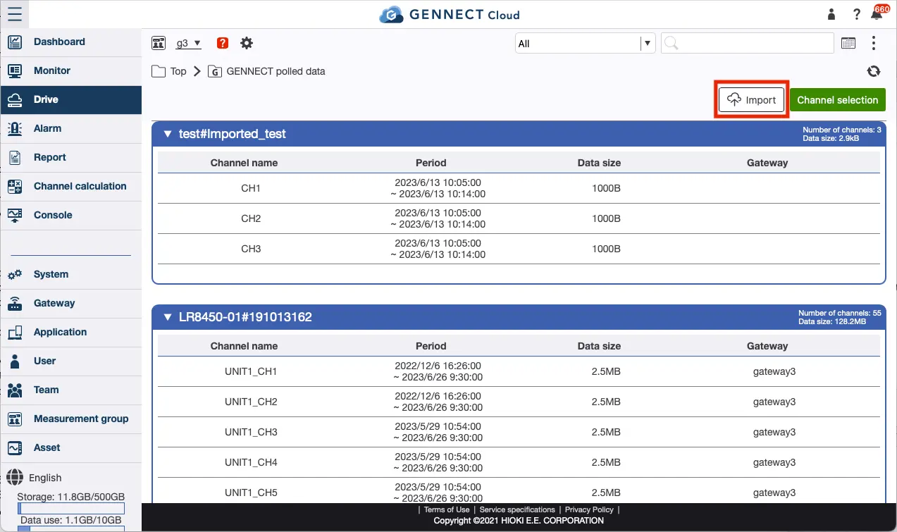 导入GENNECT轮询的数据和外部CSV文件 | GENNECT Cloud