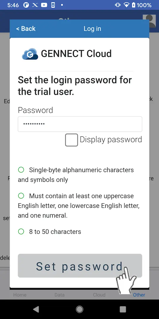 创建一个新的账户 | GENNECT Cross